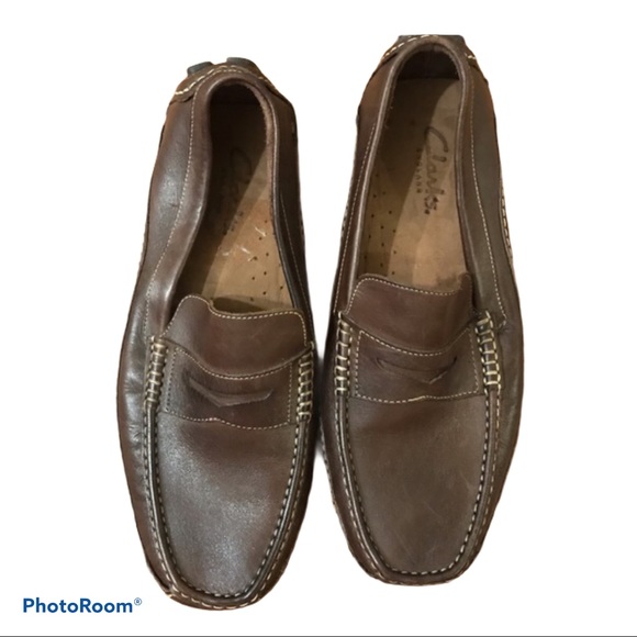 Clarks | Shoes | Clarks Brown Leather Driving Loafers Size 1 | Poshmark